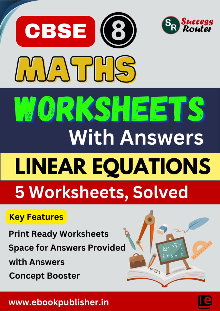CBSE Worksheets for Class 8 Maths Linear Equations in One Variable ...