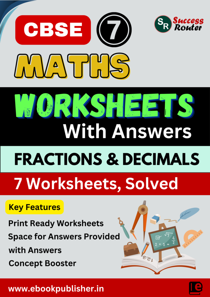 CBSE Worksheets for Class 7 Maths Fractions and Decimals ...